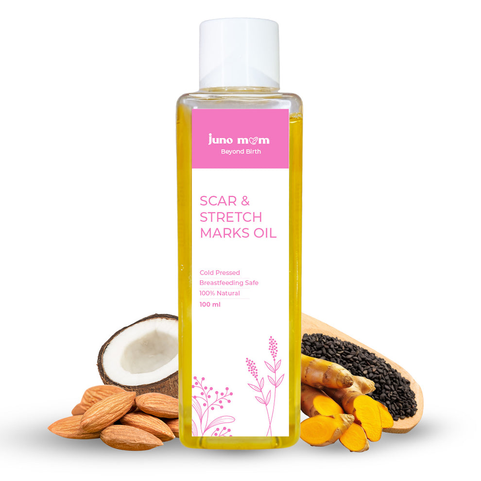 Juno Mom Scar & Stretch Marks Oil | 100% Natural | C-Section Massage ...